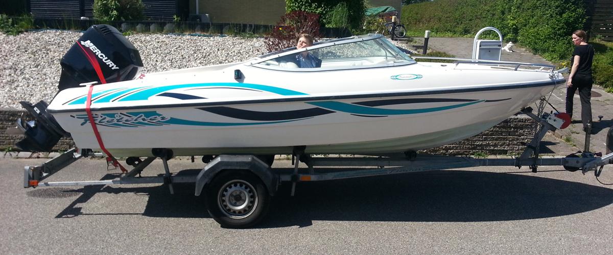 Fletcher 17 gto - 2002 - båden vejer 512 kg og det er ...