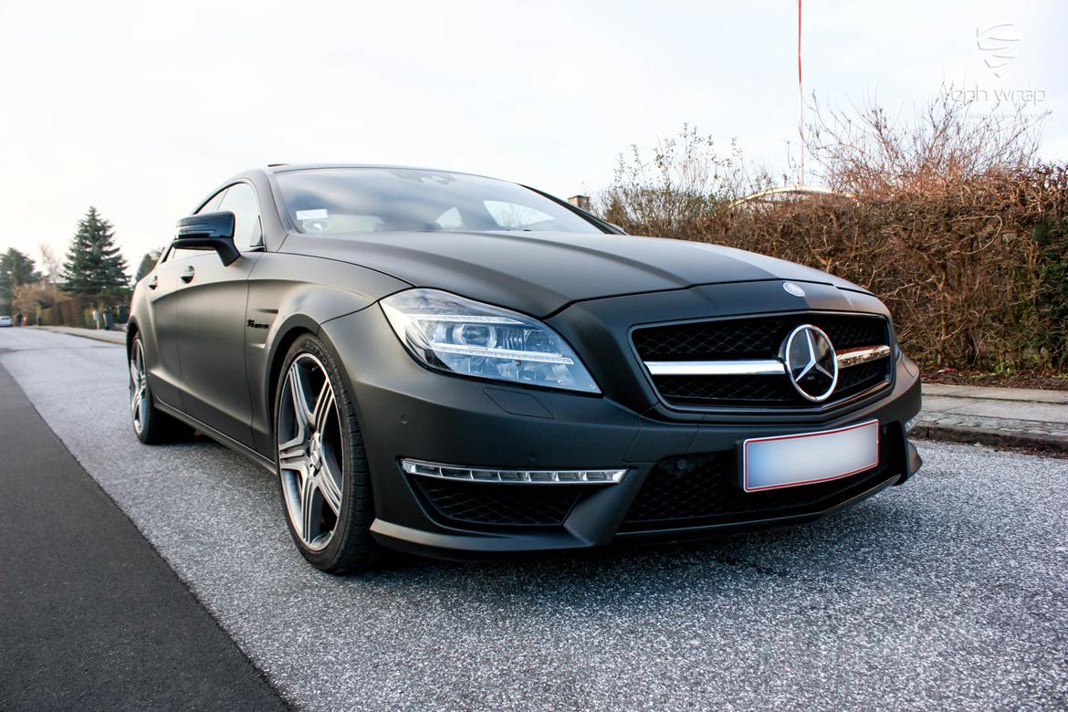 Mercedes CLS 63 AMG - Mat sort folie - Stylingprojekter - Fotos fra CPH ...