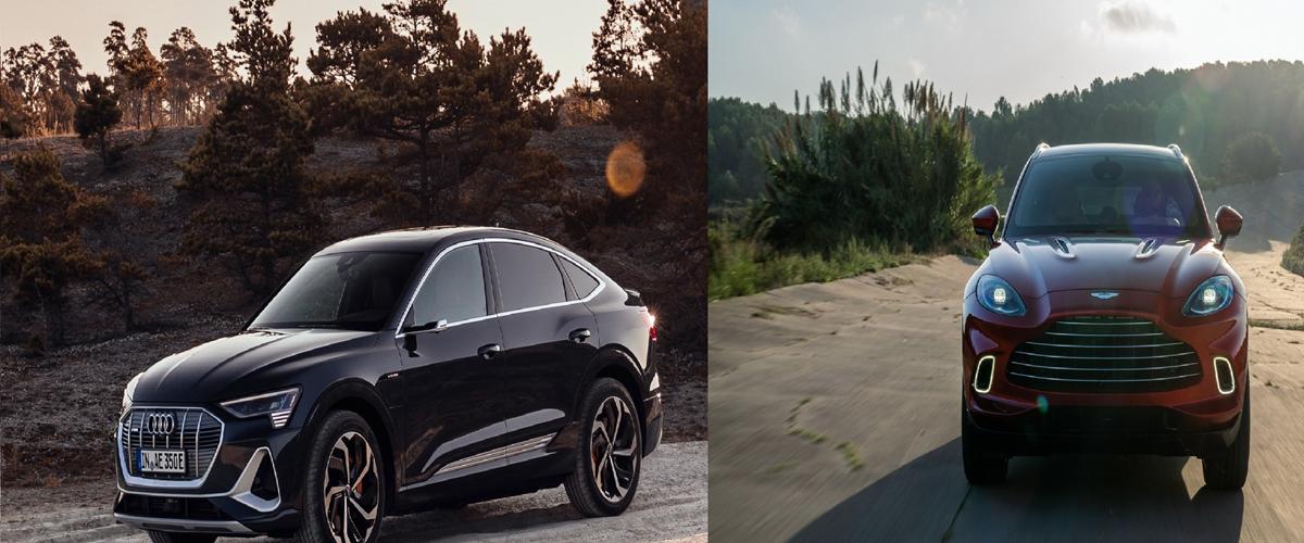 Aston Martin DBX og Audi E-Tron Sportsback