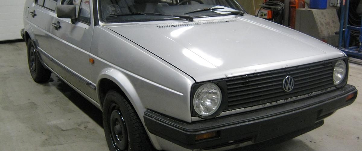 VW Golf 2 (solgt) - 1986 - Købte bilen uden syn og plade...