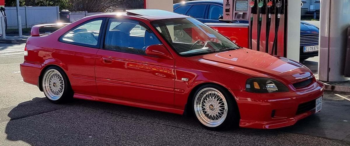 Honda Civic Coupe SI EM1 look ( Milano Red R81 ) - 2000 - Import bil ...