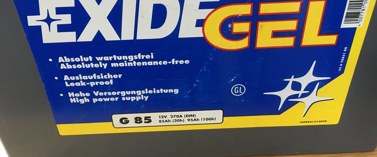 Exide Gel G85 12V Bilbatteri Nypris! - kr. 750 - brugte bilstereo