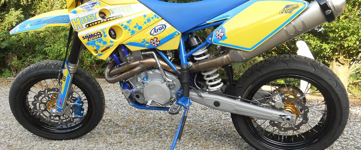 Husaberg FS650E - SOLGT - 2005 - Står som ny.. motor totalreno...