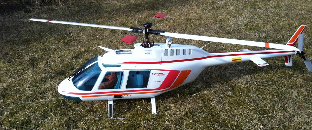 Helikopter Vario Jet Ranger SOLGT - 2013 - er malet pearl hvid med origi...