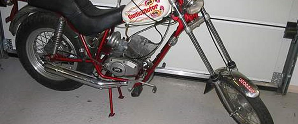 Veteraner Fantic Chopper solgt - 1975 - Er næsten uberørt siden 1975....