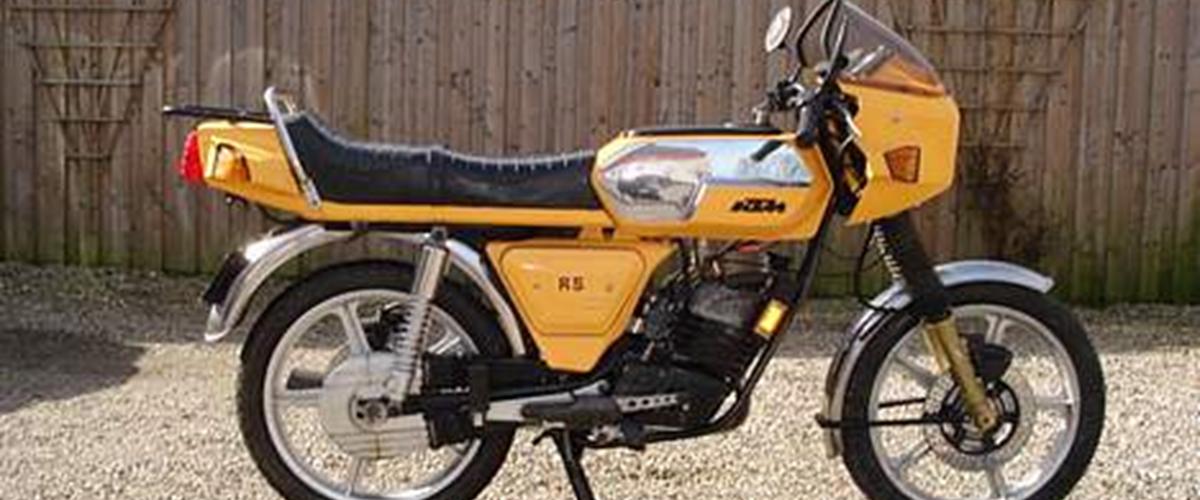 KTM RS - 1977 - Den har skivebremser både på ...